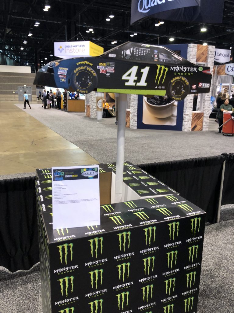 Monster Energy Drink Corrugated Display with Pole Topper - MRL Promotions