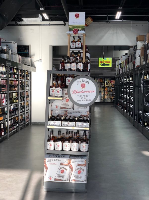 Jim Beam Budweiser Train Inspired Metal Display - MRL Promotions