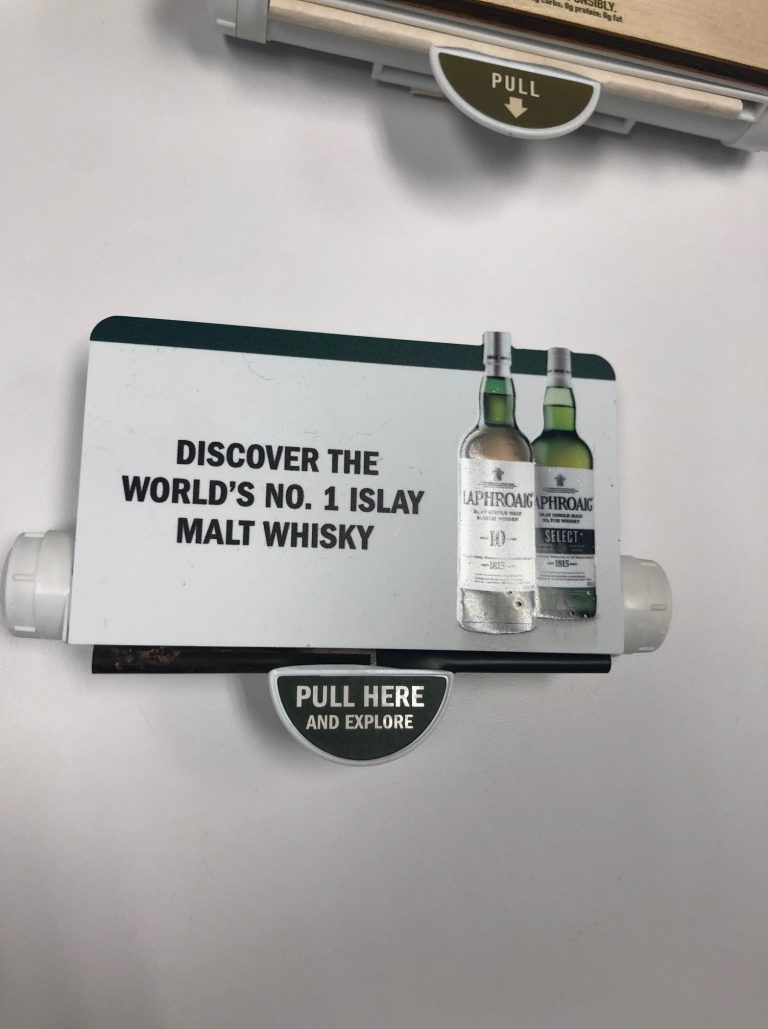Liquor Pull Here Shelf Talker - MRL Promotions