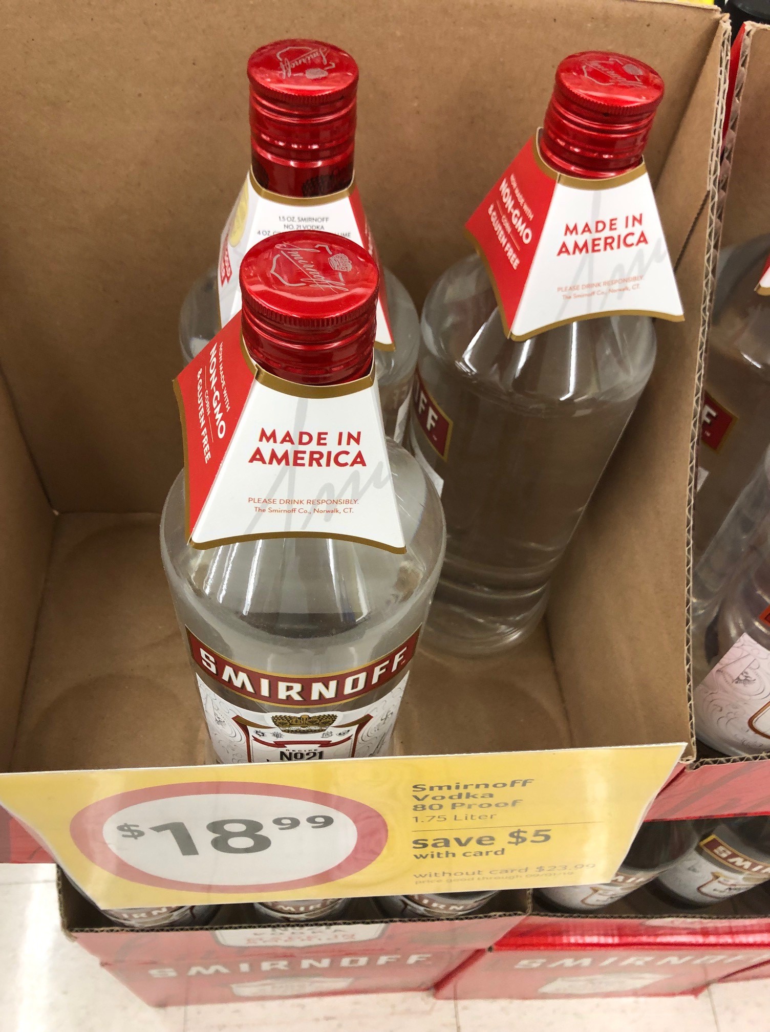 Smirnoff Paper Bottle Tag - MRL Promotions