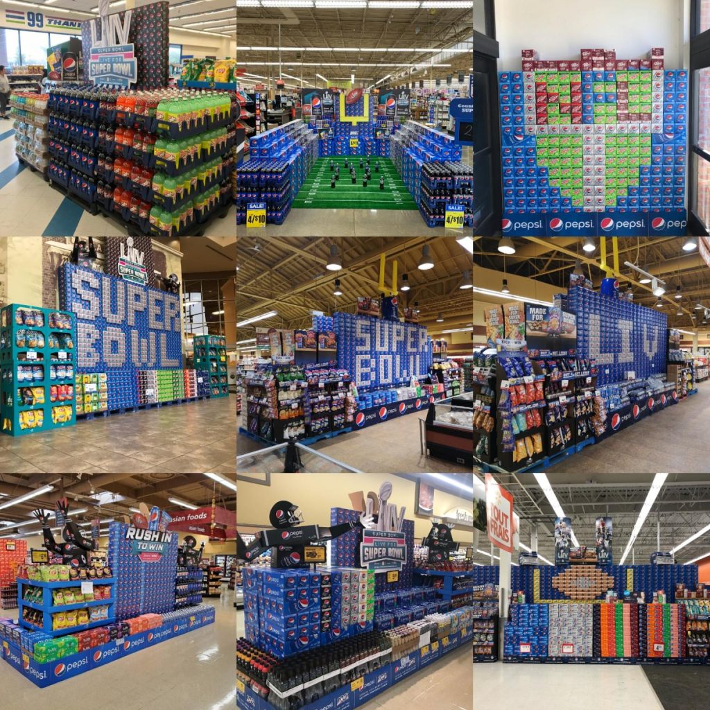 Superbowl Mass Displays - MRL Promotions