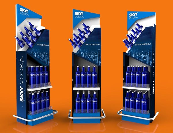 Skyy Vodka Metal Floor Display - MRL Promotions