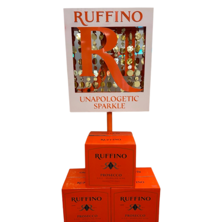 Ruffino prosecco pole topper display - MRL Promotions